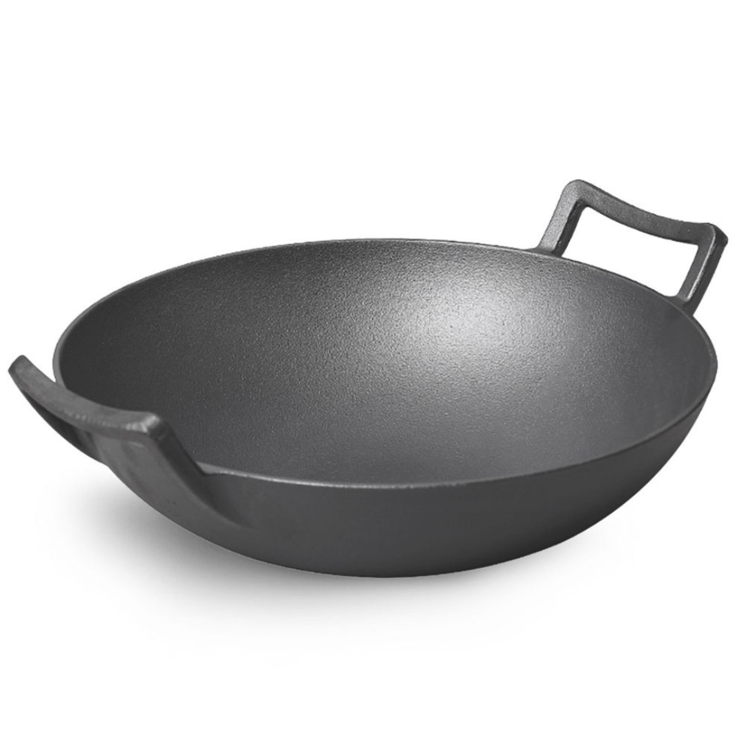 Cast Iron Kadai-Wok 30cm (11.8 inch) Pre-Seasoned – Cookware.lk