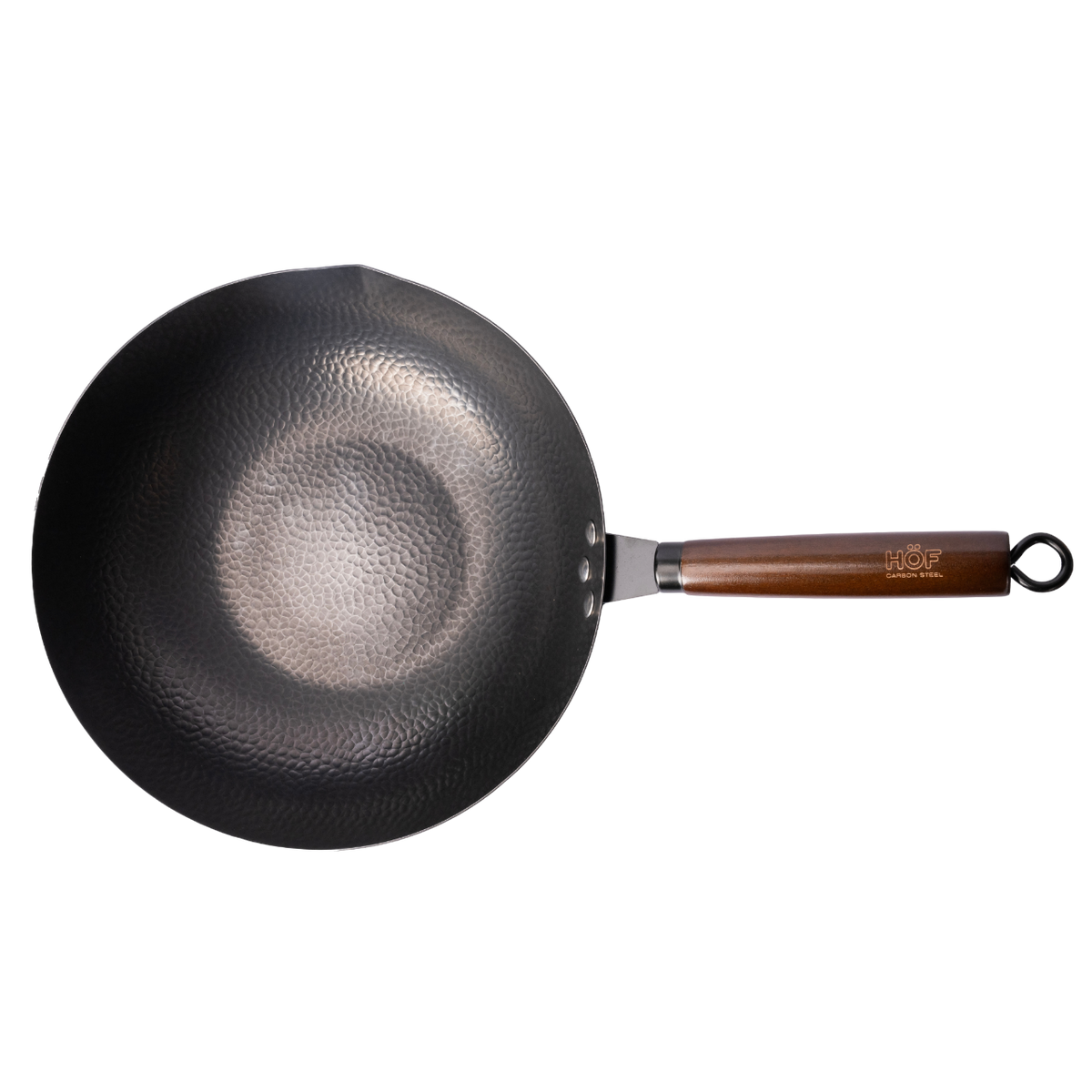 HÖF Carbon Steel Wok 32 cm (12.6 inch) Hammered Finish – Cookware.lk