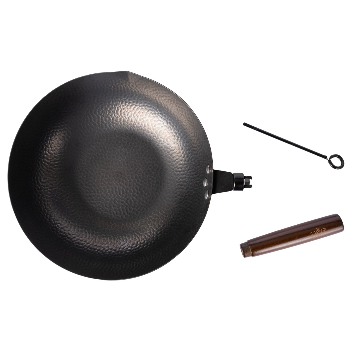 HÖF Carbon Steel Wok 32 cm (12.6 inch) Hammered Finish – Cookware.lk